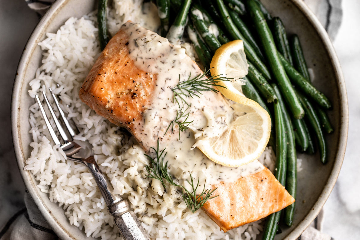 Herb-Crusted Salmon with Lemon Dill Sauce – Galiano Wine